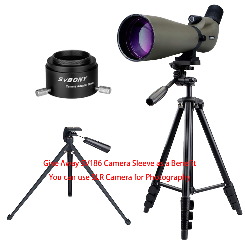 Svbony SV401 ขอบเขตการจำ กล้องโทรทรรศน์ซูม 20-60x80 พร้อมขาตั้งกล้อง ...