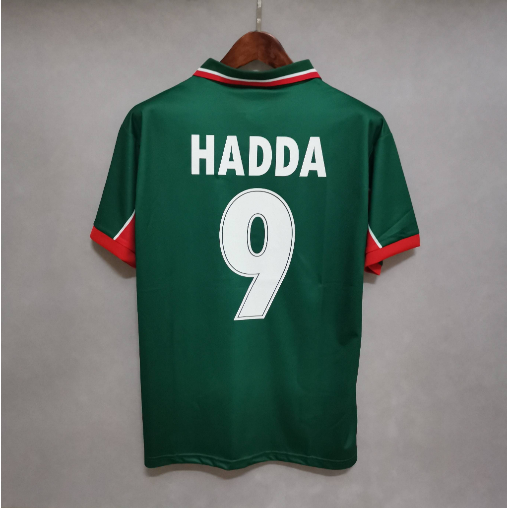 เสื้อกีฬาแขนสั้น ลายทีมชาติฟุตบอล Morocco HADDA 1998 ชุดเหย้า คุณภาพสูง ...