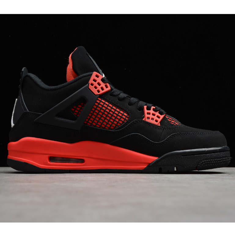 Air Jordan 4 Red Thunder รองเท้าบาสเก็ตบอลผู้ชายและผู้หญิง AJ4 รองเท้า ...