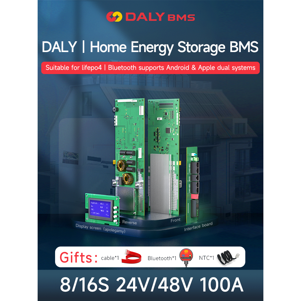 Daly Home Energy Storage BMS 8S 24V 16S 48V สําหรับ 18650 LiFepo4 ...