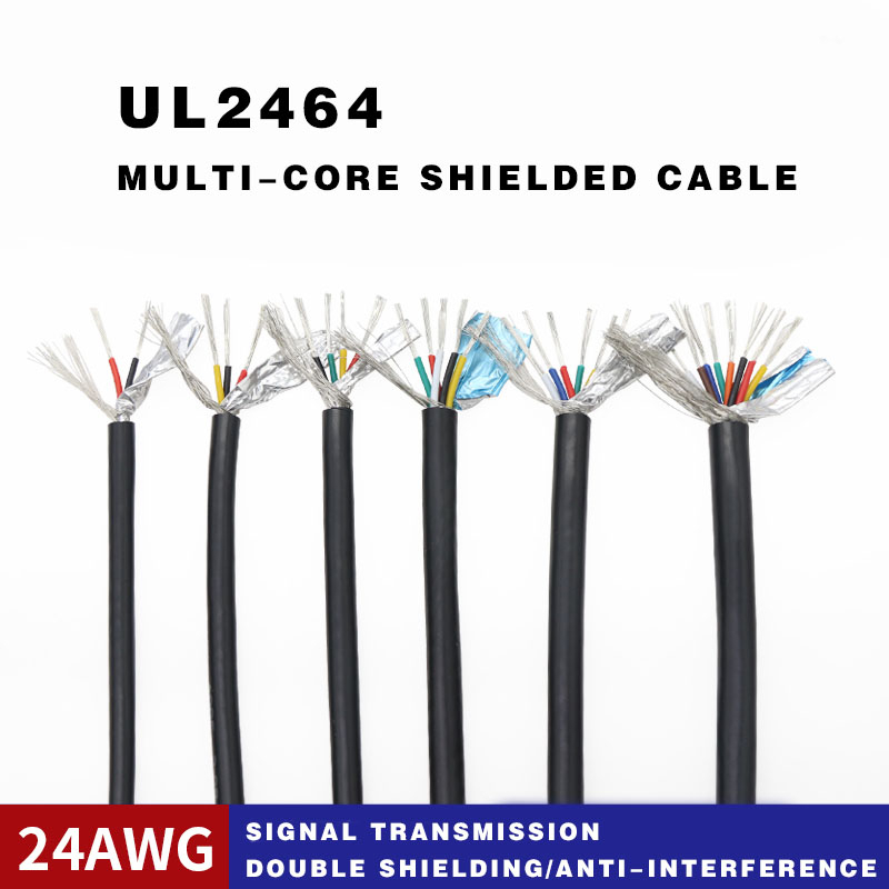 Ul2464 24AWG Multi-Core Shielding Line 2-12 Core Double-Layer Shielding ...
