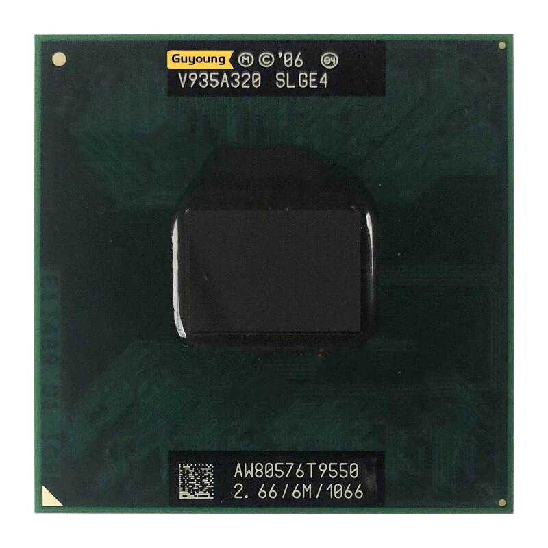 Yzx Core 2 Duo T9550 SLGE4 ซ็อกเก็ตโปรเซสเซอร์ CPU เกลียวคู่ 2.6 GHz 6M ...