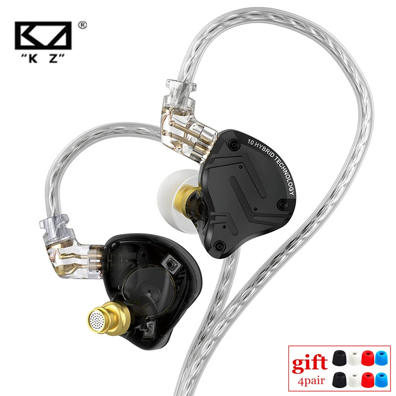 Kz ZS10 PRO X HIFI เบส โลหะ ไฮบริด หูฟังอินเอียร์ กีฬา ตัดเสียงรบกวน หูฟัง | Shopee Thailand
