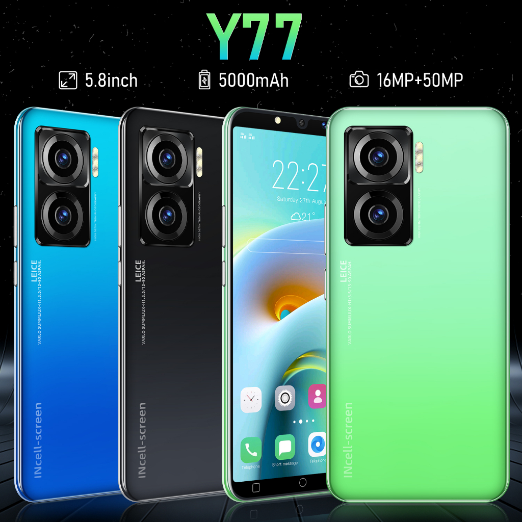 ใหม่ ขายดี Y77 โทรศัพท์มือถือสมาร์ทโฟน แอนดรอยด์ 16GB+1TB | Shopee Thailand