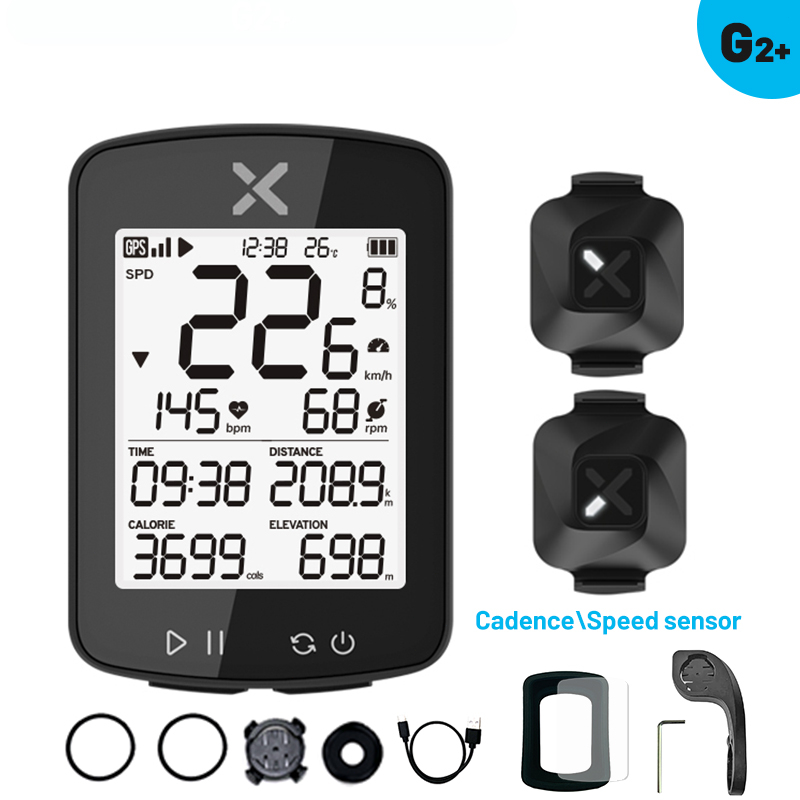 Xoss G2+ เครื่องวัดความเร็วจักรยานไร้สาย IPX7 Type-C GPS หน้าจอ LCD 2.2 ...