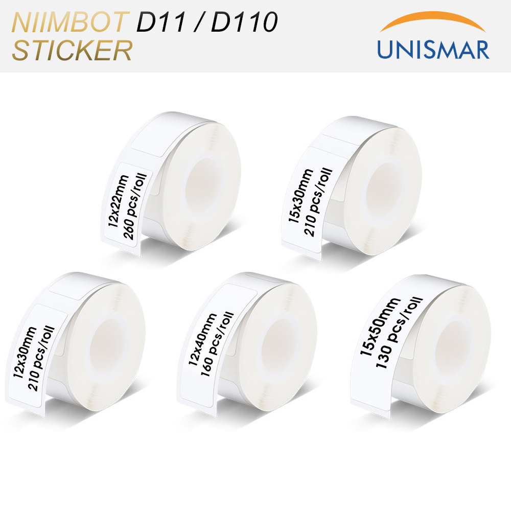Niimbot ม้วนกระดาษสติกเกอร์ฉลาก D101 D110 D11 กันน้ํา มีกาวในตัว ขนาด ...