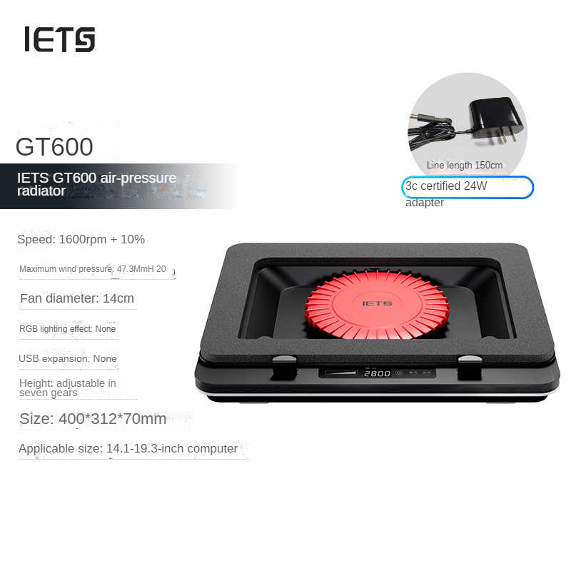 IETS GT600 พัดลมเทอร์โบทรงพลัง RGB แล็ปท็อป cooling Pad แล็ปท็อปสําหรับเล่นเกม cooling สําหรับ ...