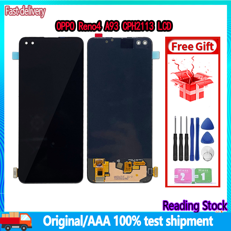 ของแท้ หน้าจอสัมผัส LCD พร้อมเครื่องมือฟรี สําหรับ OPPO Reno4 A93 ...
