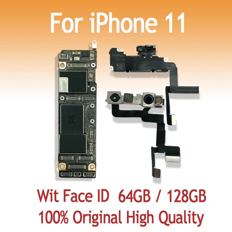 64GB 128GB 256GB เมนบอร์ดสําหรับ iPhone 11 พร้อม Face ID iOS Logic ...