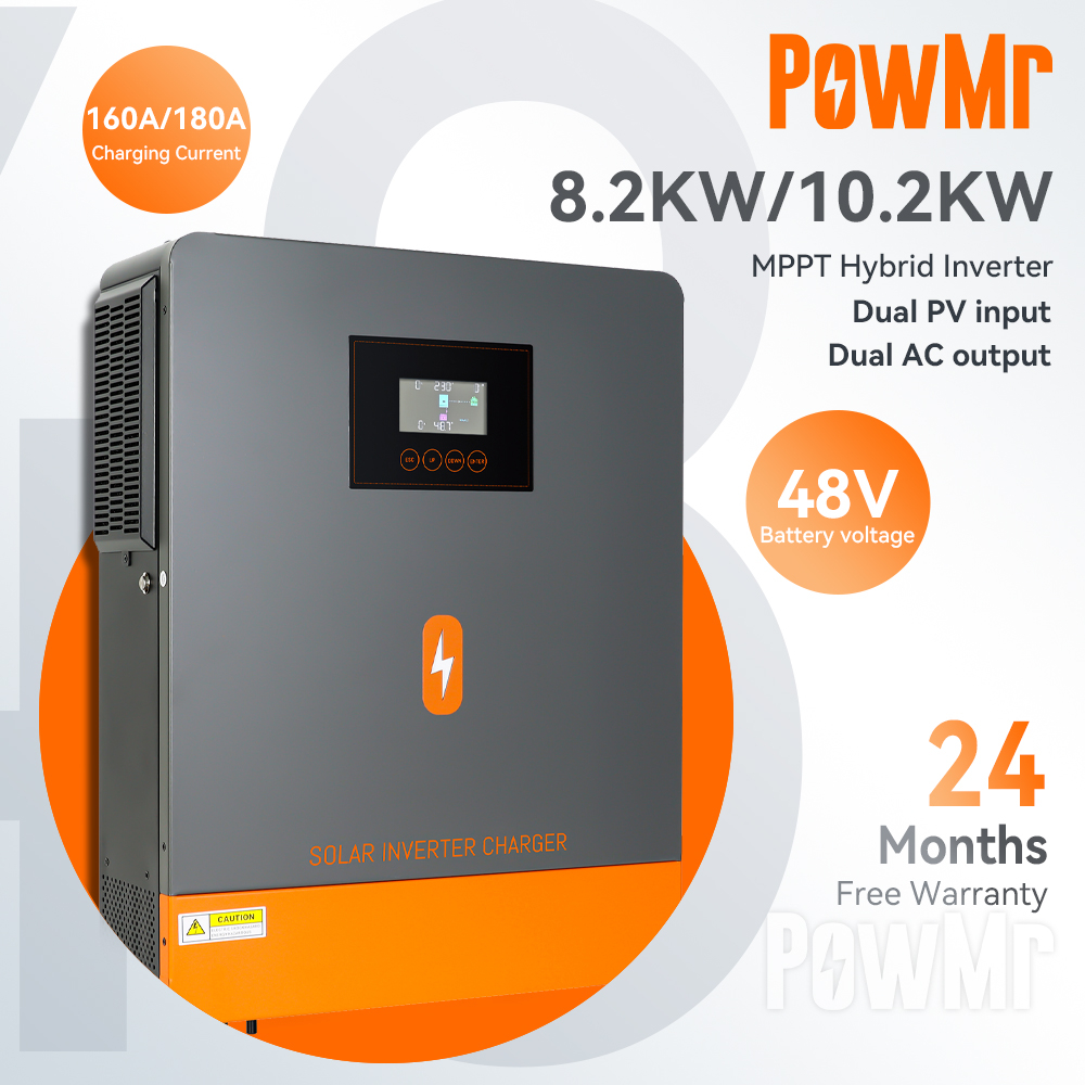PowMr MPPT 8.2KW/10.2kw แผงควบคุมพลังงานแสงอาทิตย์ อินพุต 500VDC รองรับ ...