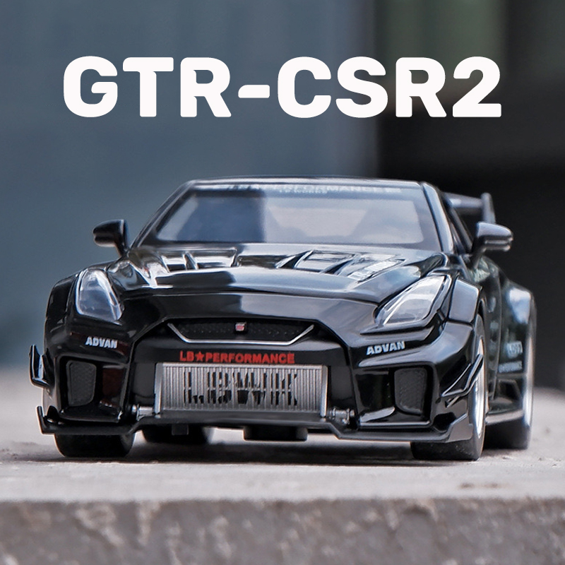 โมเดลรถยนต์ Nissan GTR CSR2 สเกล 1:32 โลหะผสม ของเล่น ของขวัญวันเกิด ...