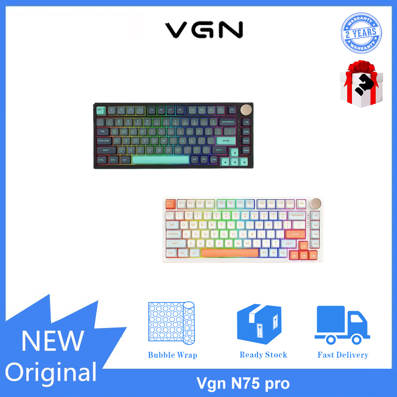 Vgn N75 pro คีย์บอร์ดไร้สาย มีไฟแบ็คไลท์ RGB | Shopee Thailand