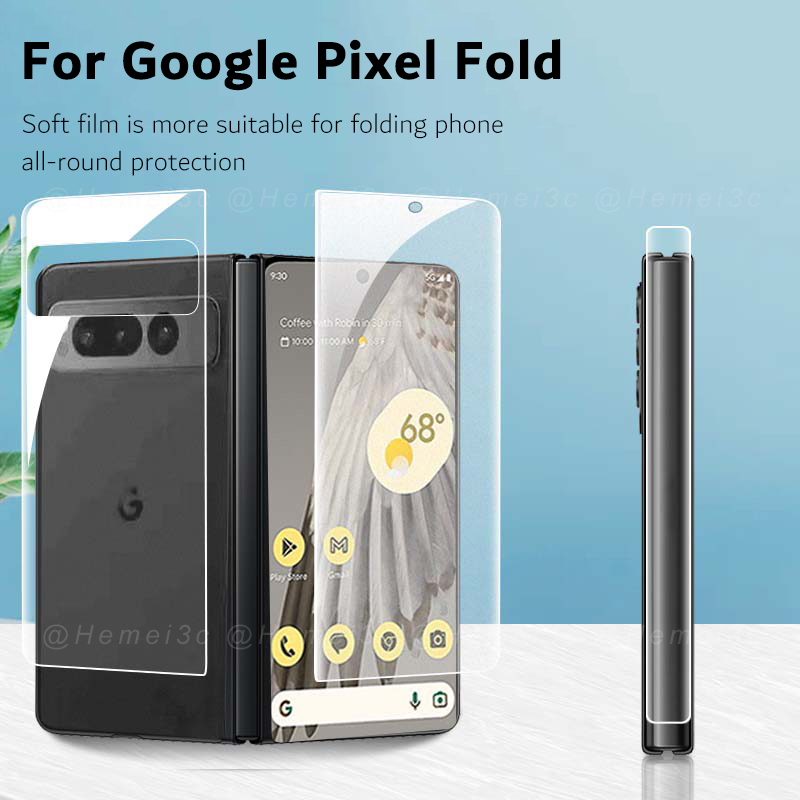สําหรับ Google Pixel Fold HD / Matte เต็มรูปแบบ ไฮโดรเจล นิ่ม TPU ฟิล์ม ...
