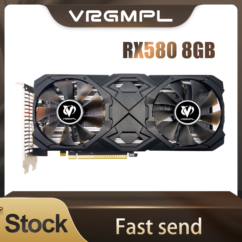 กราฟิกการ์ดคอมพิวเตอร์ 8GB RX580 series 256BIT วิดีโอเกมเกมพีซีสําหรับ ...