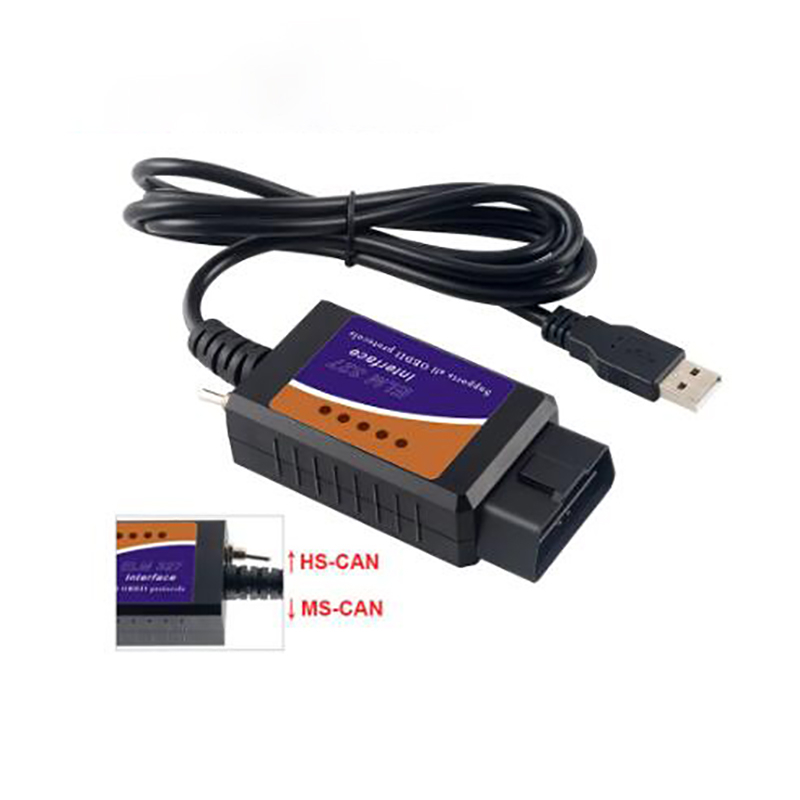 ชิป ELM327 V1.5 USB FTDI พร้อมสวิตช์ CH340+25K80 สําหรับรถยนต์ Ford Forscan HS CAN และ MS CAN ...