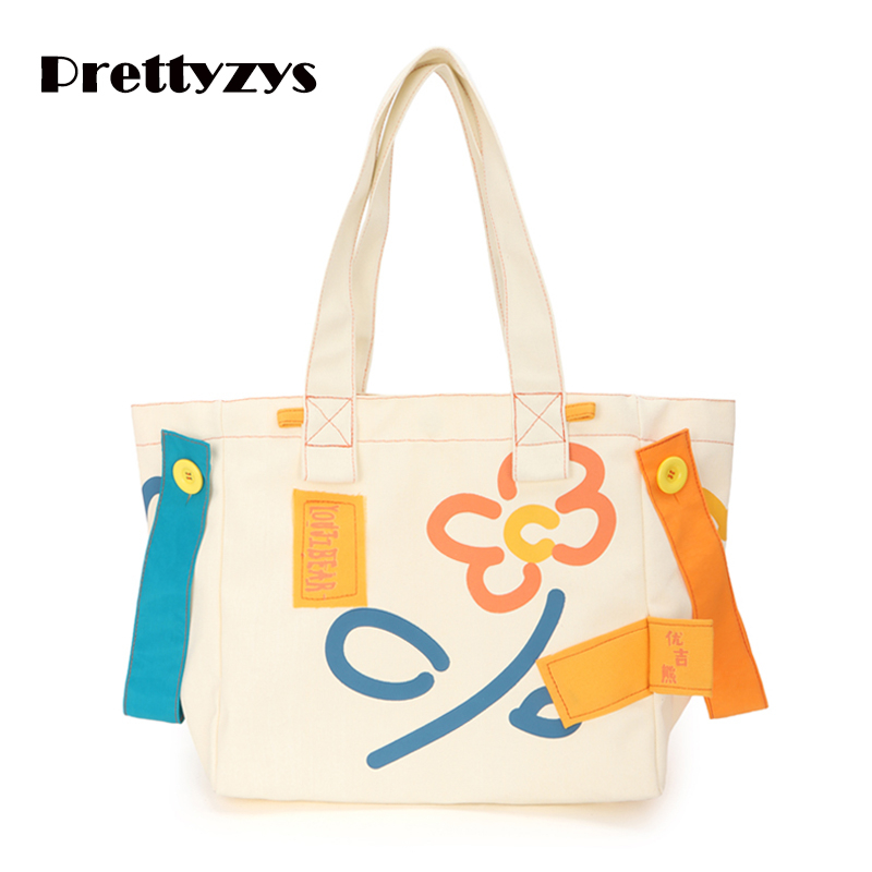 Tote Bag Prettyzys 2023 Korean Large capacity Canvas For Women | Shopee Thailand