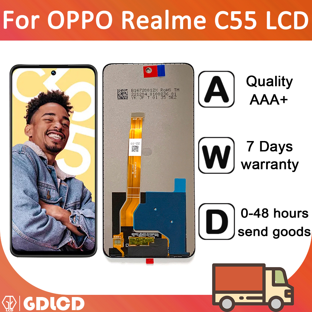 Oppo Realme C55 จอแสดงผล LCD หน้าจอสัมผัส Digitizer แบบเปลี่ยน | Shopee ...
