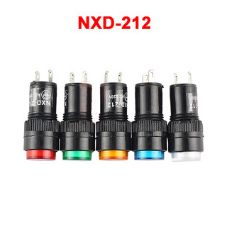 ไฟสัญญาณ 10 มม. NXD-211 12 มม. NXD-212 8 มม. NXD-215 12V 24V 220V 10 ...
