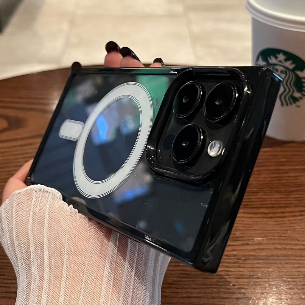 【Square clear hard case】เคส compatible for iPhone 11 12 13 14 pro max ...