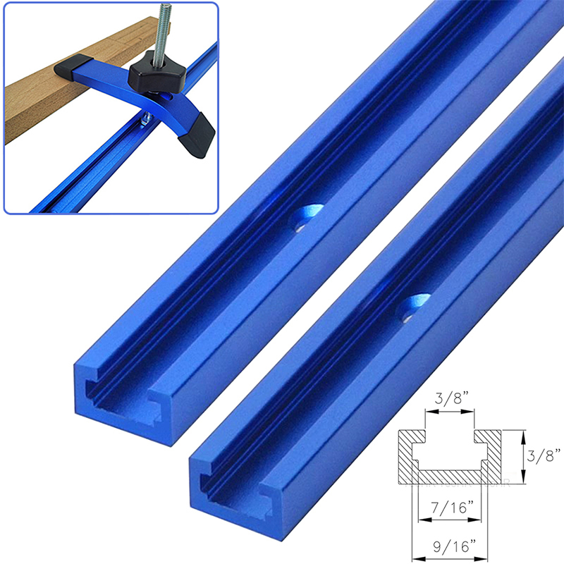 300-600MM Woodworking Chute Rail T-track T-slot Miter Track Jig T Screw ...