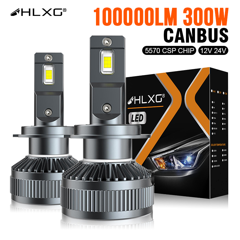 【Super Power】หลอดไฟหน้ารถยนต์ HLXG H7 LED Canbus HB3 9005 HB4 H8 H4 H11 H1 HIR2 9012 6000K 4300K ...