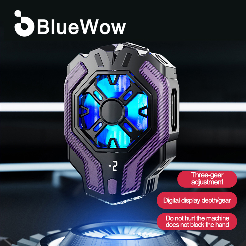 BlueWow พัดลมระบายความร้อนโทรศัพท์มือถือ 2Pro ตั้งเวลาหลับ ตั้งความเร็วได้ 2.63-3.46 นิ้ว iOS ...
