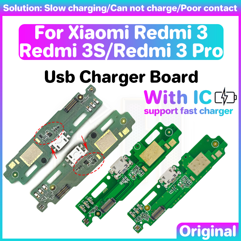บอร์ดพอร์ตชาร์จ USB พร้อมสายแพ IC USB สําหรับ Xiaomi xm Redmi rm 3 3S 3 Pro s | Shopee Thailand