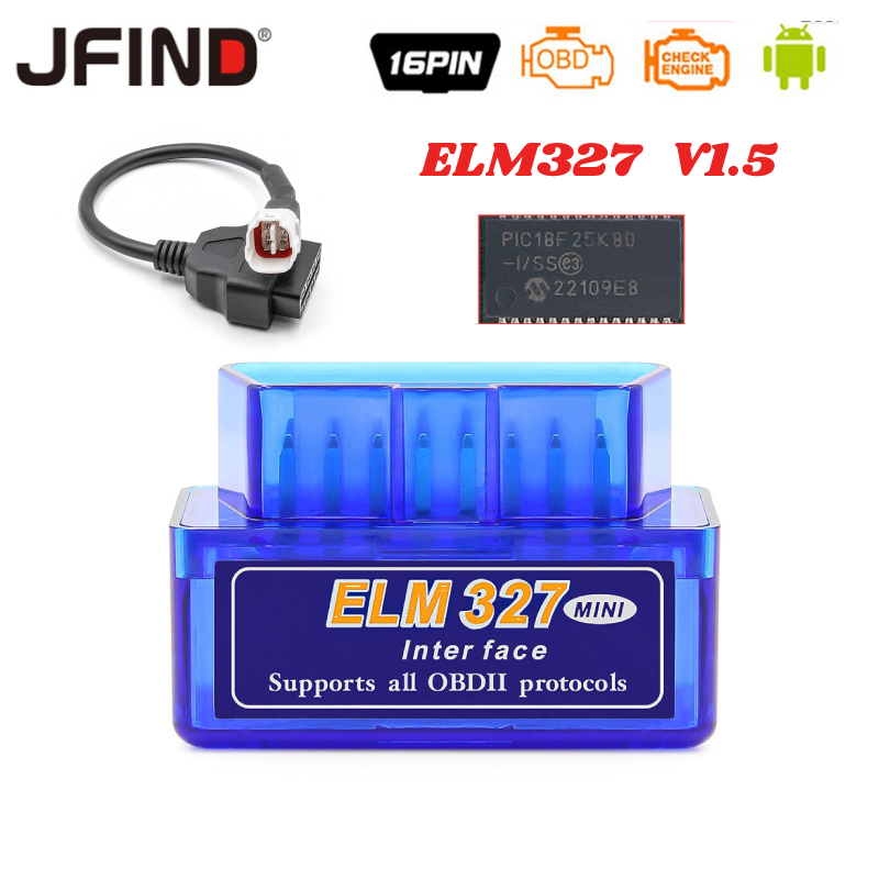 Obd2 Super Mini ELM327 V1.5 บลูทูธรถ AutTrouble Scanne Yamaha 4PIN ...