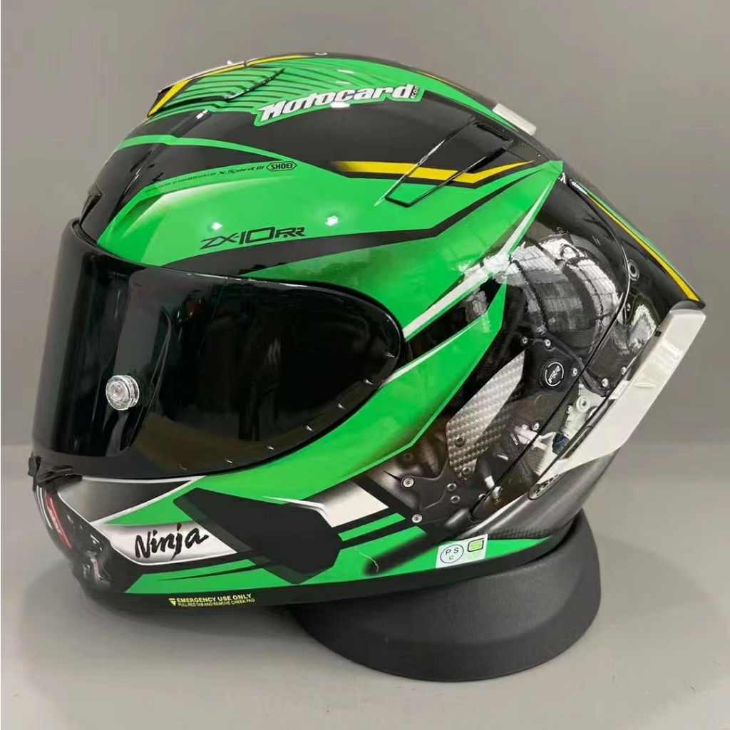 SHOEI X14 Green Kawasaki Helmet Motorcycle Riding Anti Drop Helmet Size ...