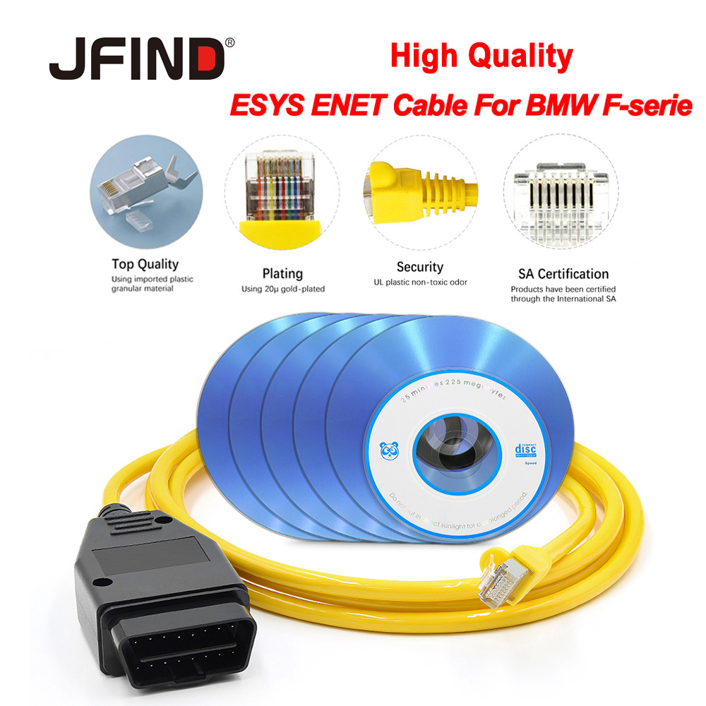 Esys ENET สายเคเบิลสแกนเนอร์ ECU OBD 2 OBD2 สําหรับ BMW F Series ...