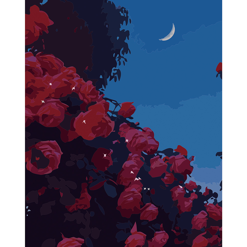 Hamlet【30*40/40*50ซม.】พร้อมกรอบ-ระบายสีตามตัวเลข/ดอกไม้สวยงาม/สปอตแฮร์ ...