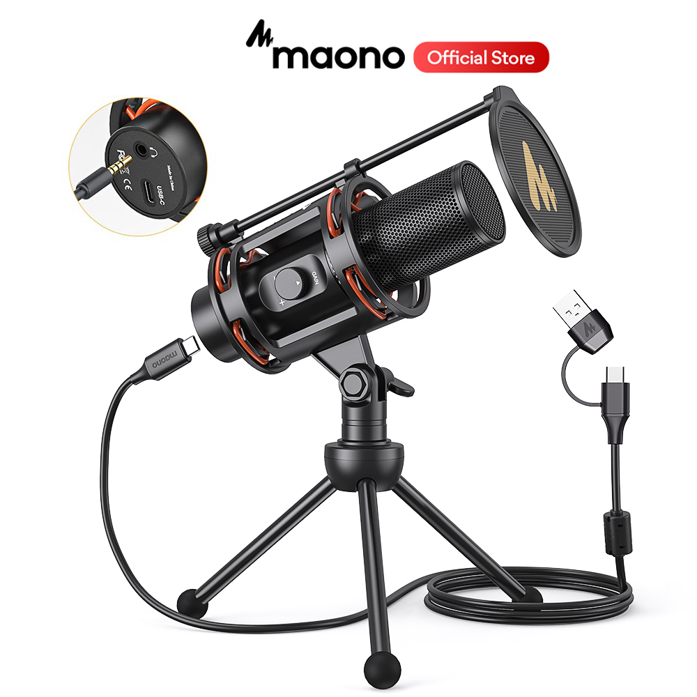 Maono AU-PM471TS USB Microphone Gaming Microphone Computer Mic ไมโครโฟน ...