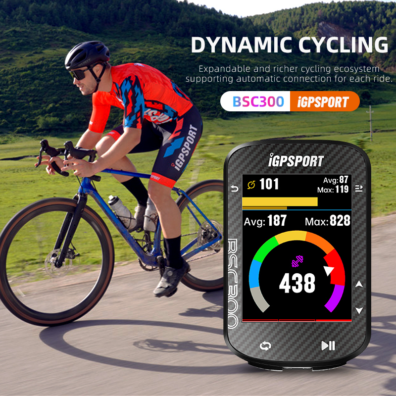 Igpsport BSC300 เครื่องวัดความเร็วจักรยานไร้สาย กันน้ํา IPX7 GPS 2.4 นิ้ว หน้าจอ LCD บลูทูธ ANT+ ...