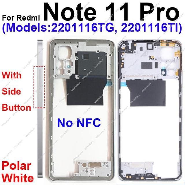 กรอบหน้าจอ LCD สําหรับ Xiaomi Redmi Note 11 Pro 2201116Tg, 2201116Ti ฝา ...