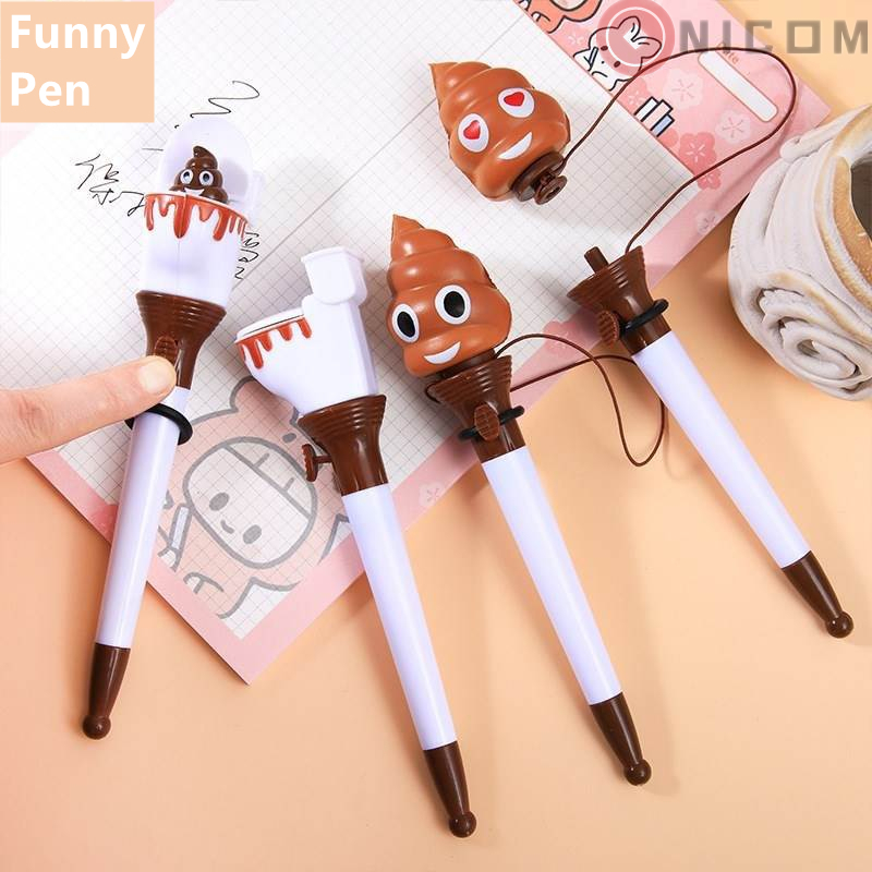 ปากกา Toilet Pot Cock Kawaii เครื่องเขียน Cute Creative นักเรียนปลาย
