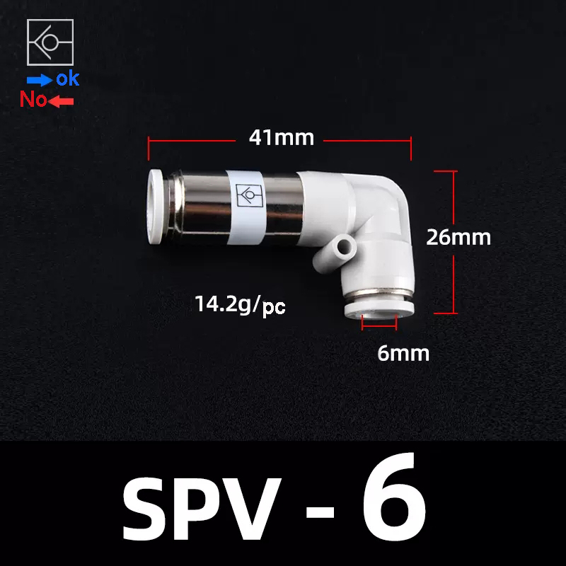 วาล์วควบคุมท่อนิวเมติก SPV SPU ทางเดียว ไม่ย้อนกลับ 4 มม. 6 มม. 8 มม. | Shopee Thailand