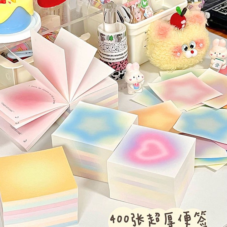 Ohaya กระดาษโน๊ต ทรงสี่เหลี่ยม แบบหนาพิเศษ ไม่เหนียวติด สําหรับสํานักงาน 400 แผ่น | Shopee Thailand