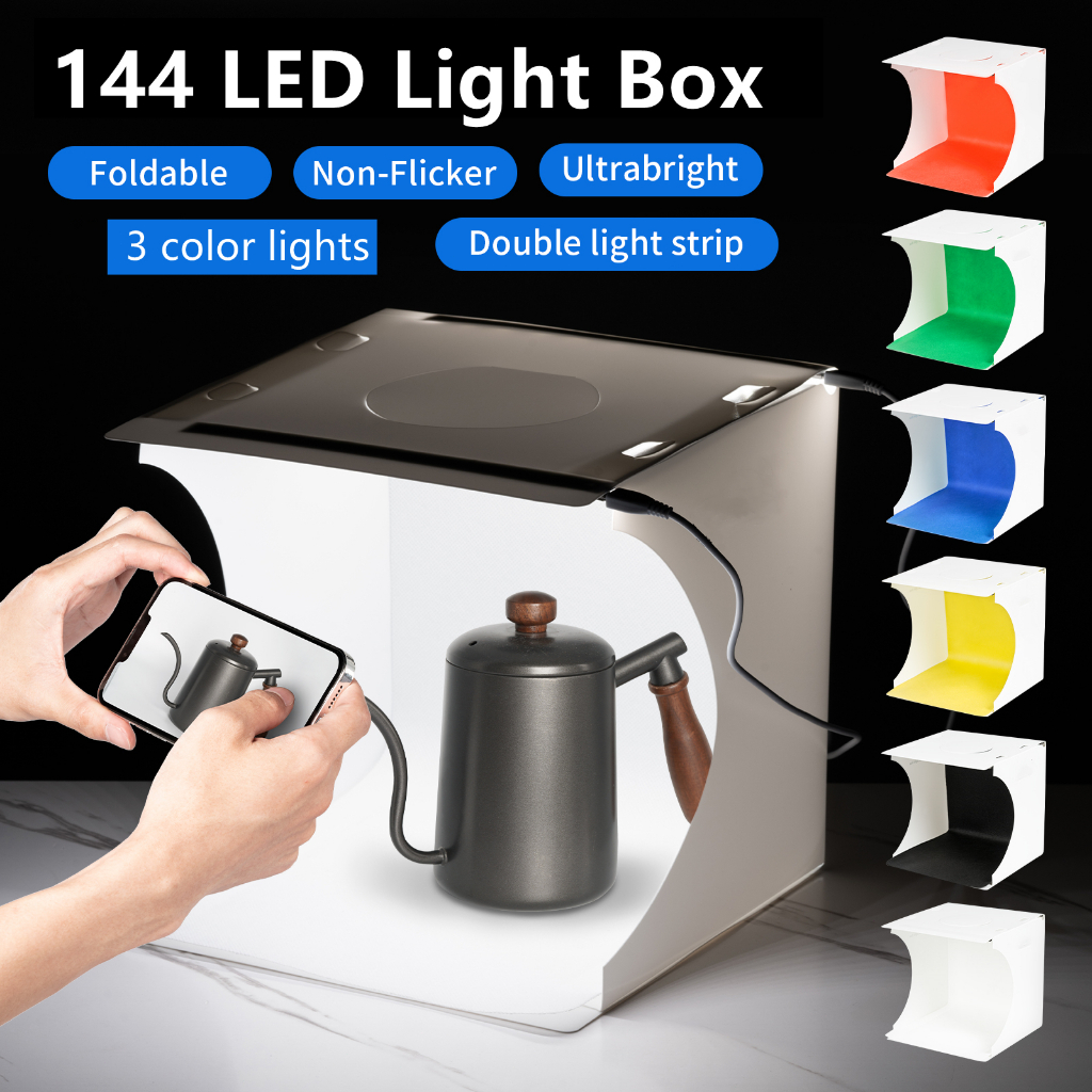 Selens สตูดิโอถ่ายภาพ มีพื้นหลังให้มา 6สี กล่องถ่ายภาพ กล่องไฟถ่ายภาพ ...