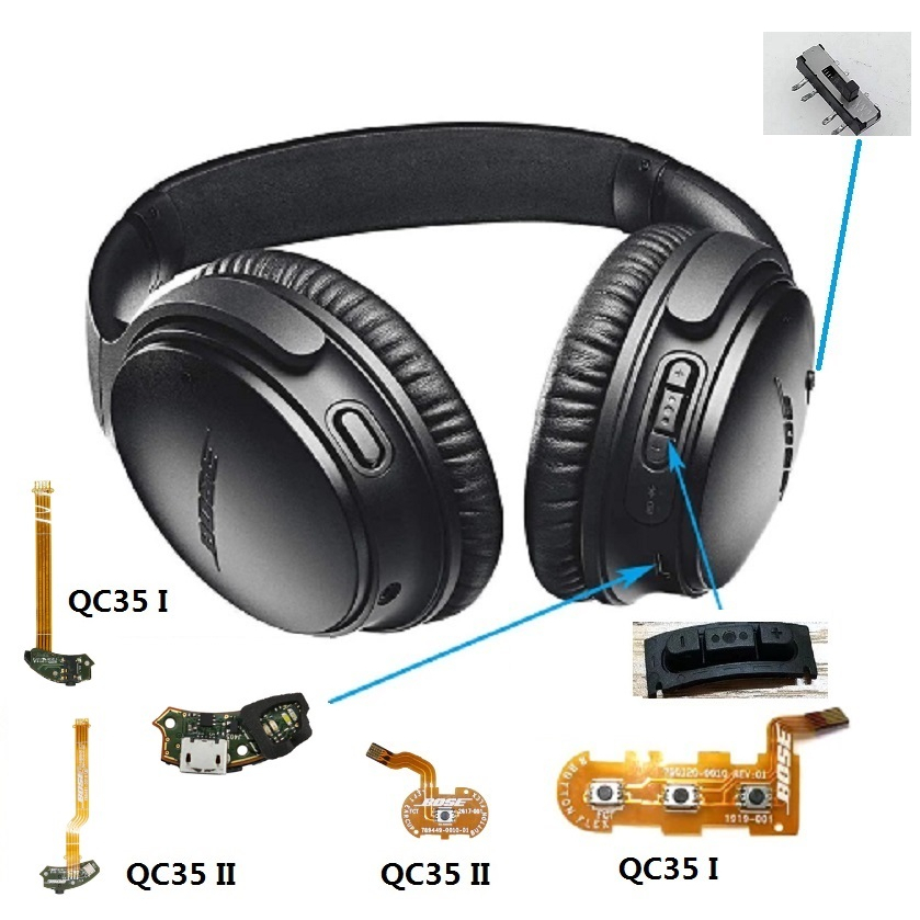 อะไหล่ซ่อมแซม บอร์ดพาวเวอร์ USB และสายเชื่อมต่อหูฟัง กันตก สําหรับ Bose ...