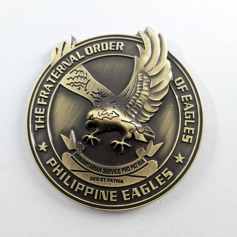 1 x โลหะ ทองแดง TFOE The Fraternal Order of Eagles สติกเกอร์ตรา ...