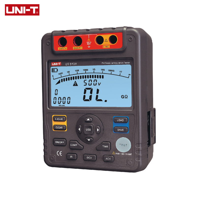 Uni-t เครื่องทดสอบความต้านทานฉนวนกันความร้อน UT511 UT512 UT513A 600V AC ...