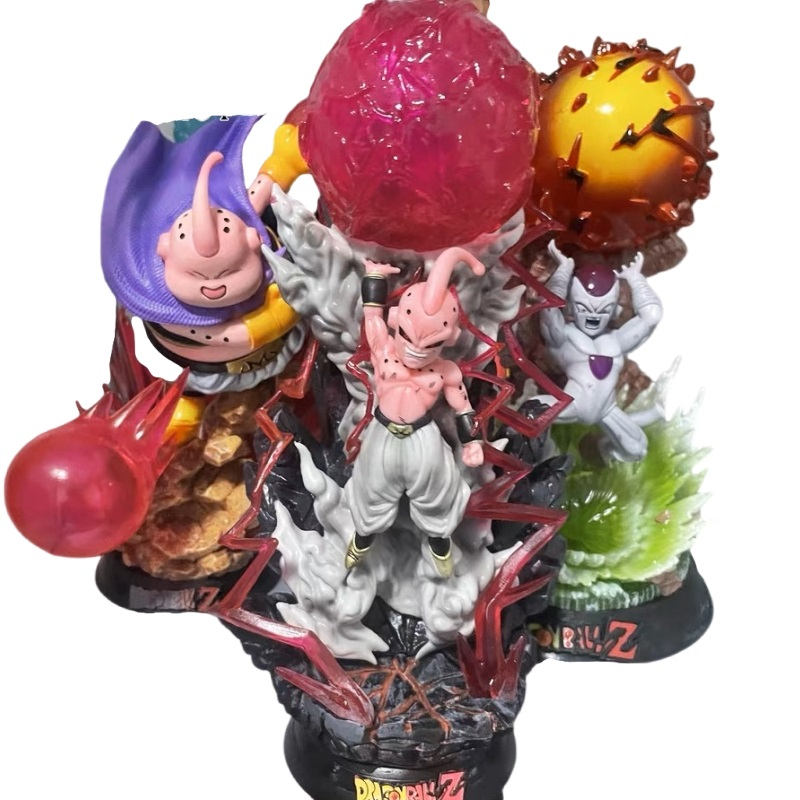 โมเดลฟิกเกอร์มังกร มีไฟ LED Spirit Bomb Son Battle Explosion Wave Majin ...