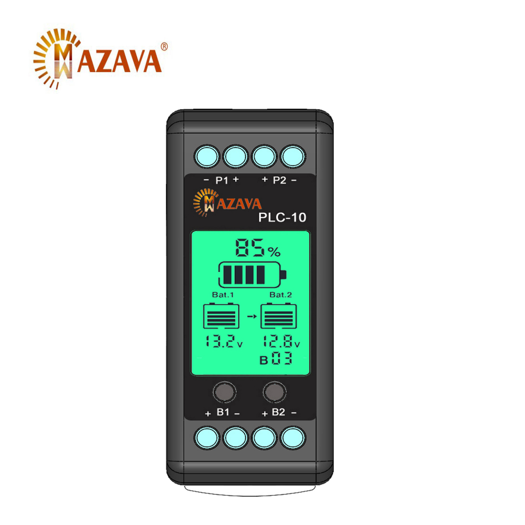 Mazava เครื่องปรับสมดุลแบตเตอรี่ PLC-10 แบตเตอรี่ตะกั่ว 22.2V 25.6V 29.6V 24V 12V PLC-10 ...