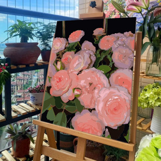 orfon [มีเฟรม] ระบายสีตามตัวเลข ของขวัญ diy สำหรับตกแต่งบ้าน ขนาด 50X40 ซม. ภาพวาด ระบายสีตาม ...