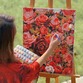 orfon [มีเฟรม] ระบายสีตามตัวเลข ของขวัญ diy สำหรับตกแต่งบ้าน ขนาด 50X40 ซม. ภาพวาด ระบายสีตาม ...