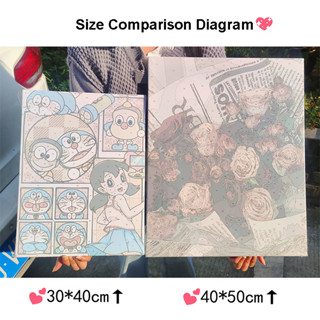 orfon [มีเฟรม] ระบายสีตามตัวเลข ของขวัญ diy สำหรับตกแต่งบ้าน ขนาด 50X40 ซม. ภาพวาด ระบายสีตาม ...