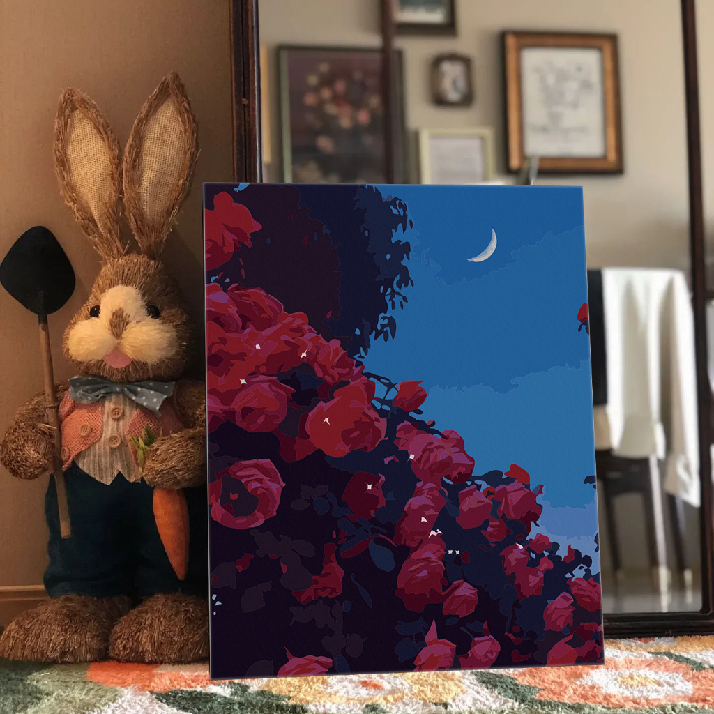 orfon [มีเฟรม] ระบายสีตามตัวเลข ของขวัญ diy สำหรับตกแต่งบ้าน ขนาด 50X40 ซม. ภาพวาด ระบายสีตาม ...