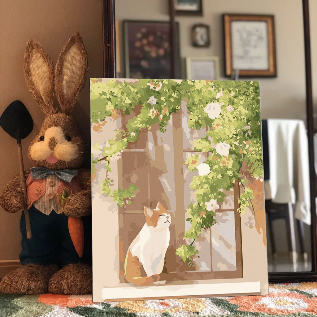 orfon [มีเฟรม] ระบายสีตามตัวเลข ของขวัญ diy สำหรับตกแต่งบ้าน ขนาด 50X40 ซม. ภาพวาด ระบายสีตาม ...