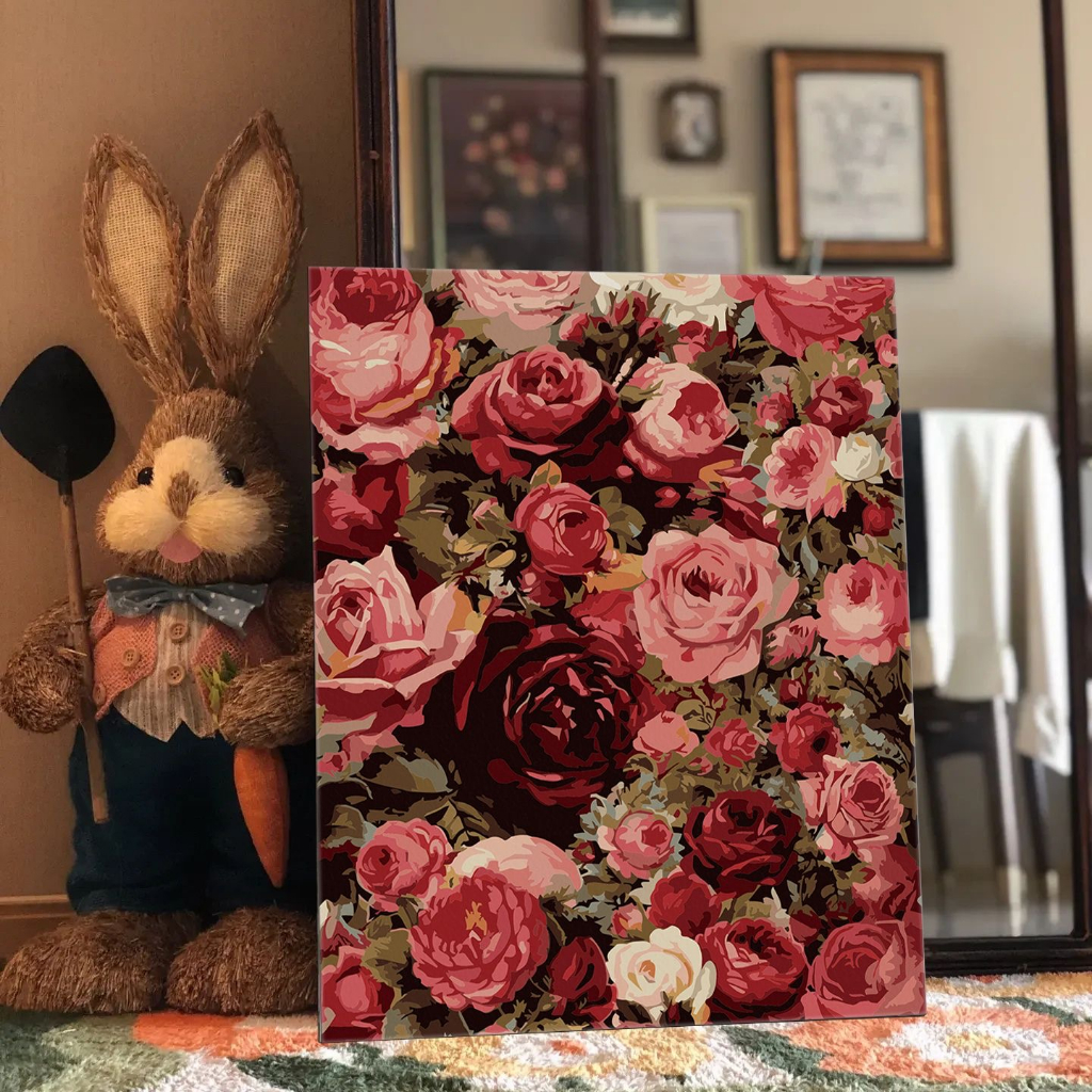 orfon [มีเฟรม] ระบายสีตามตัวเลข ของขวัญ diy สำหรับตกแต่งบ้าน ขนาด 50X40 ซม. ภาพวาด ระบายสีตาม ...