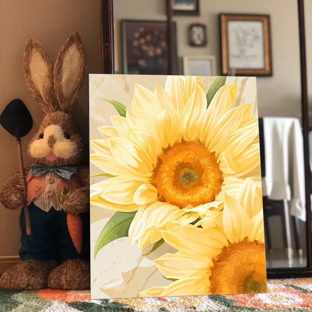 orfon [มีเฟรม] ระบายสีตามตัวเลข ของขวัญ diy สำหรับตกแต่งบ้าน ขนาด 50X40 ซม. ภาพวาด ระบายสีตาม ...